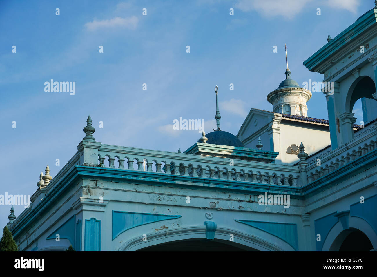 Blue mosque of Sultan Ismail Mosque located in Muar, Johor, Malaysia ...