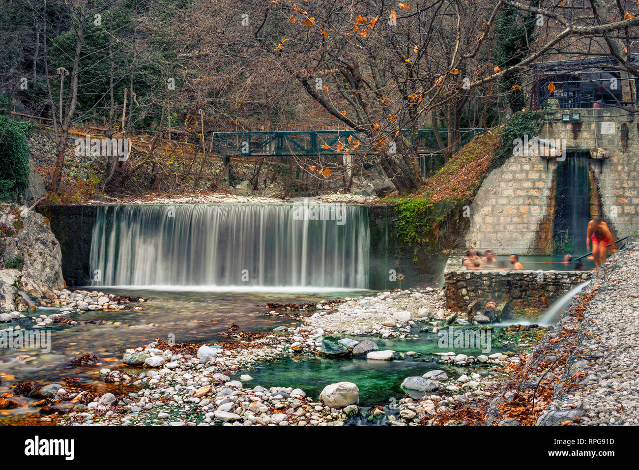 Loutra Pozar Thermal Baths and hot springs in nature in Loutraki near ...