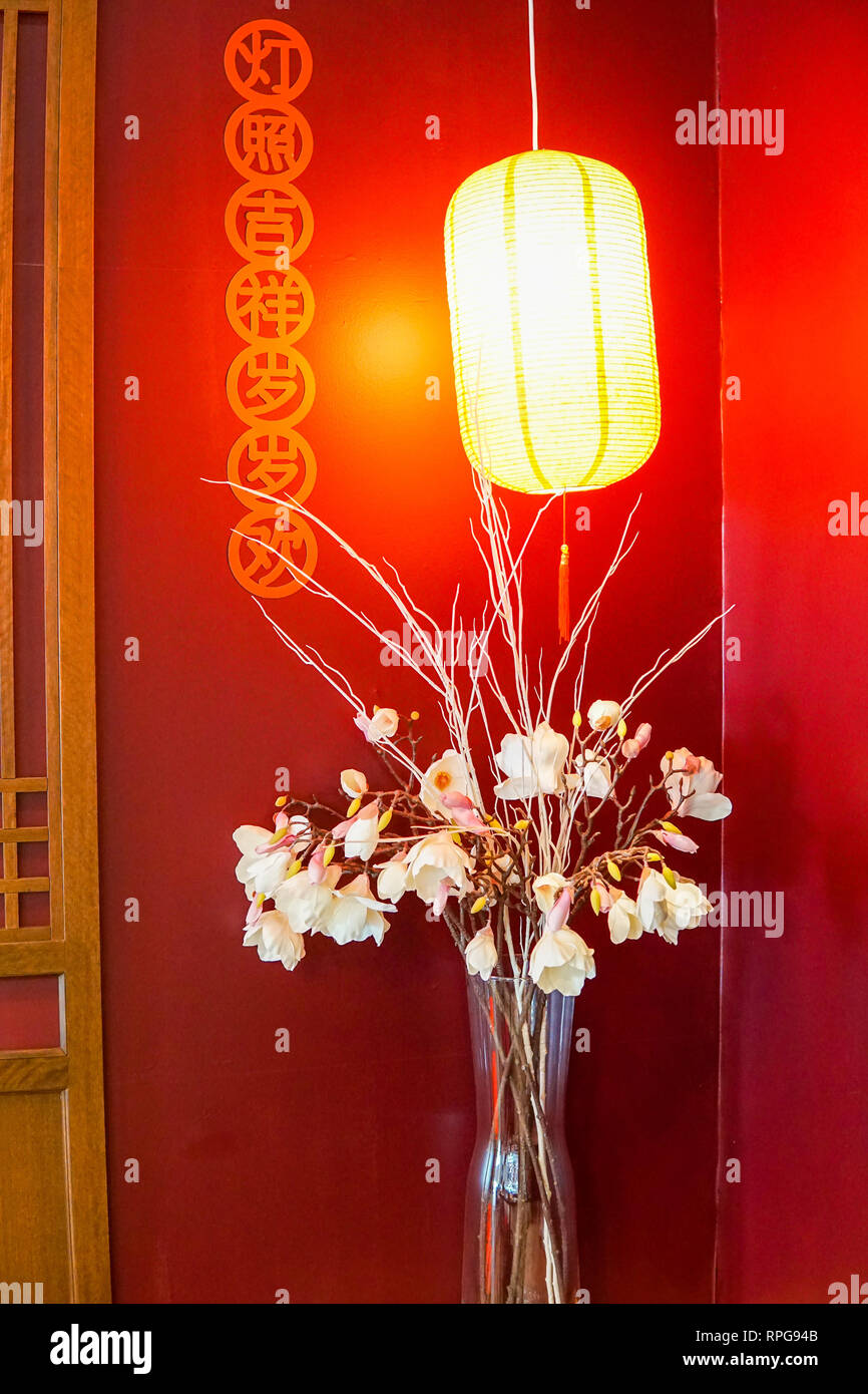 Decorative red lantern lamps in the chinese new year festival - Image ...