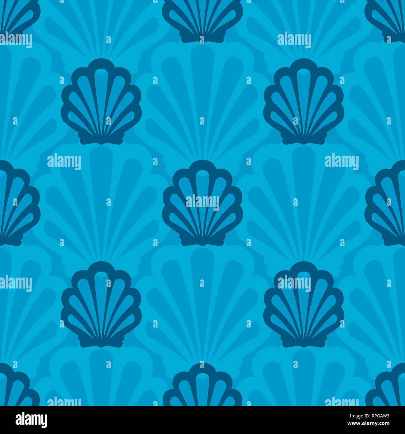 Seamless pattern with marine animals. Underwater background Stock ...