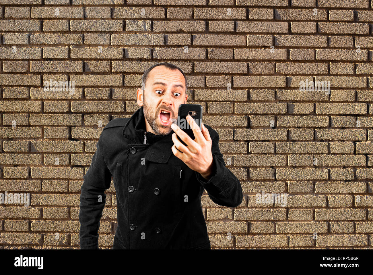 Businessman shouting in telephone hi-res stock photography and images ...