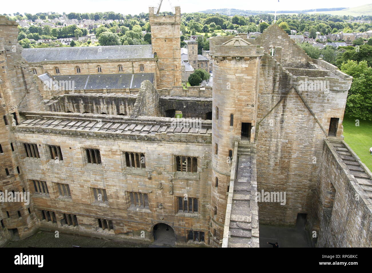 View of an English medieval castle Stock Photo - Alamy