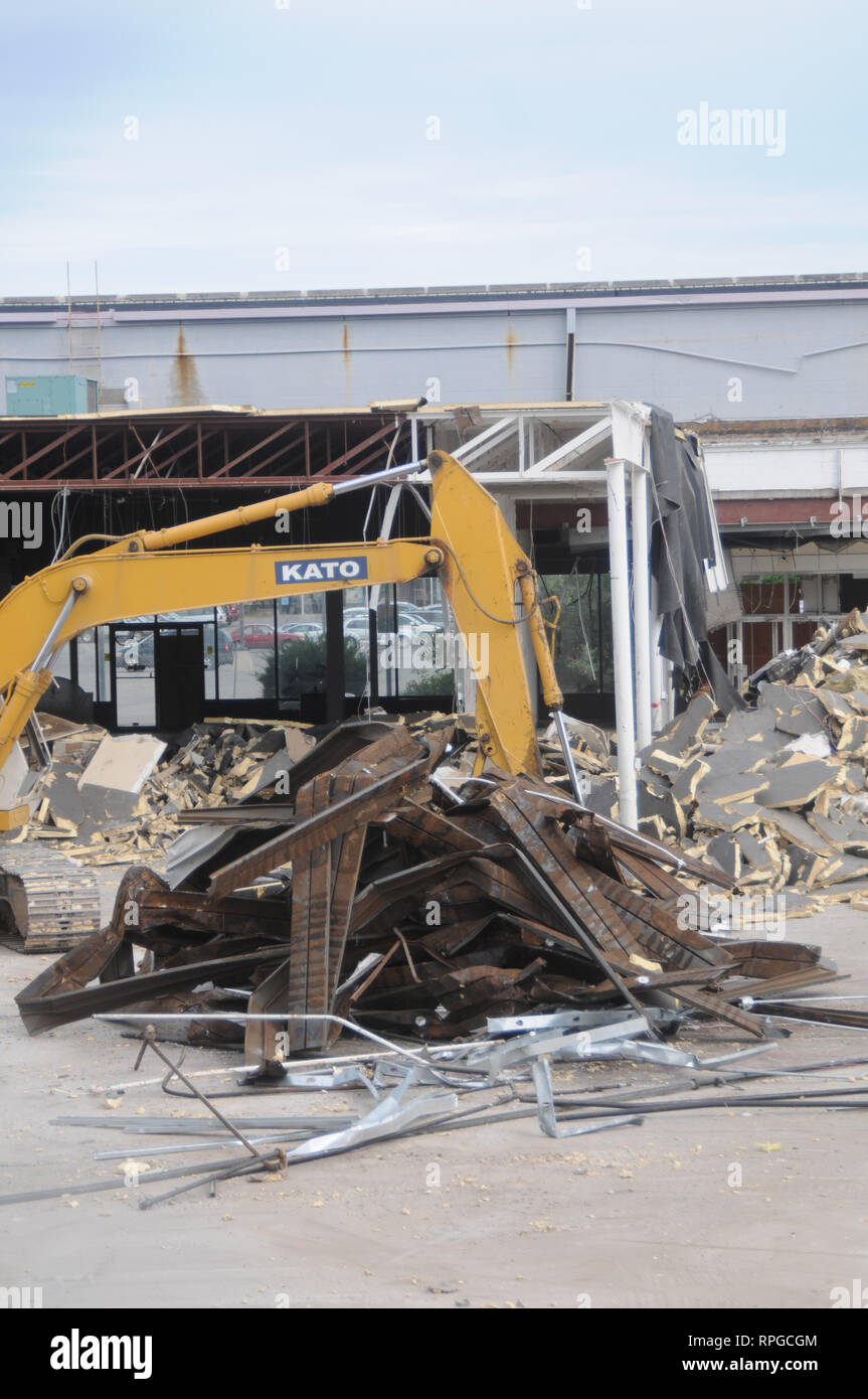 Scrap metal demo at construction site Stock Photo - Alamy