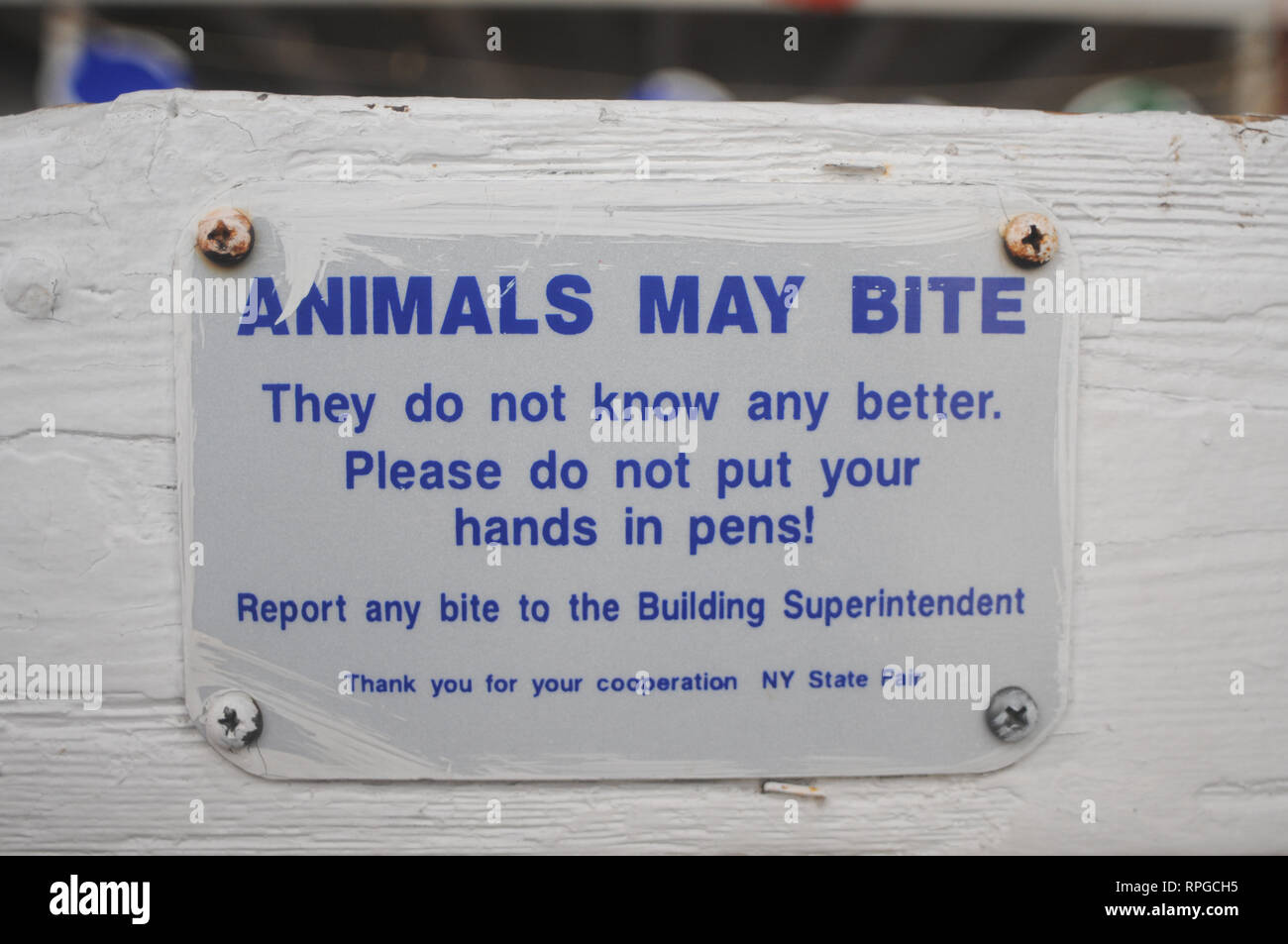 Warning These Animals May Bite High Resolution Stock Photography and ...
