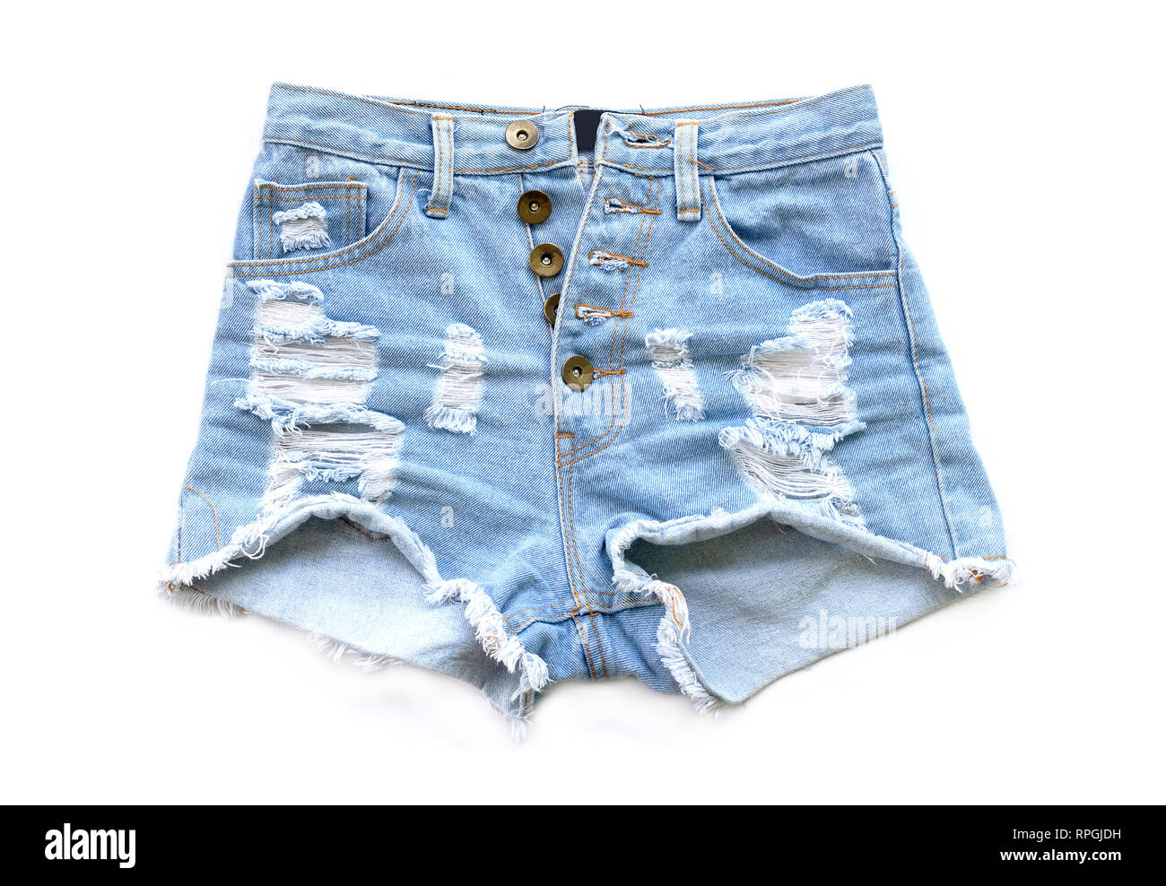 Denim shorts isolated hi-res stock photography and images - Alamy