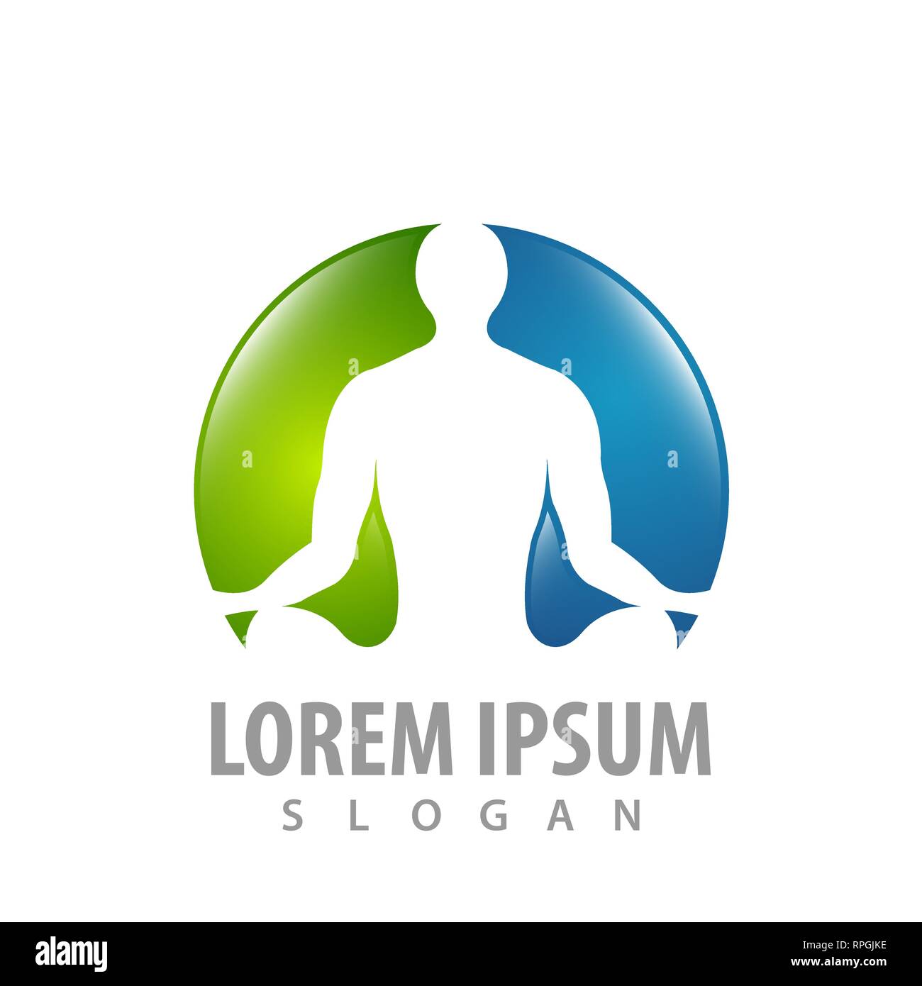 Human yoga relaxation logo concept design. Symbol graphic template ...