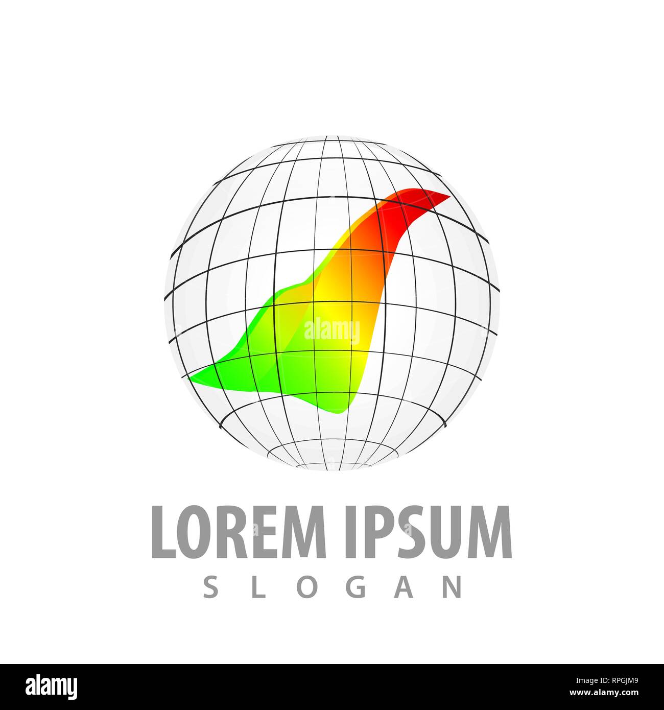 Refraction globe logo concept design. Symbol graphic template element ...