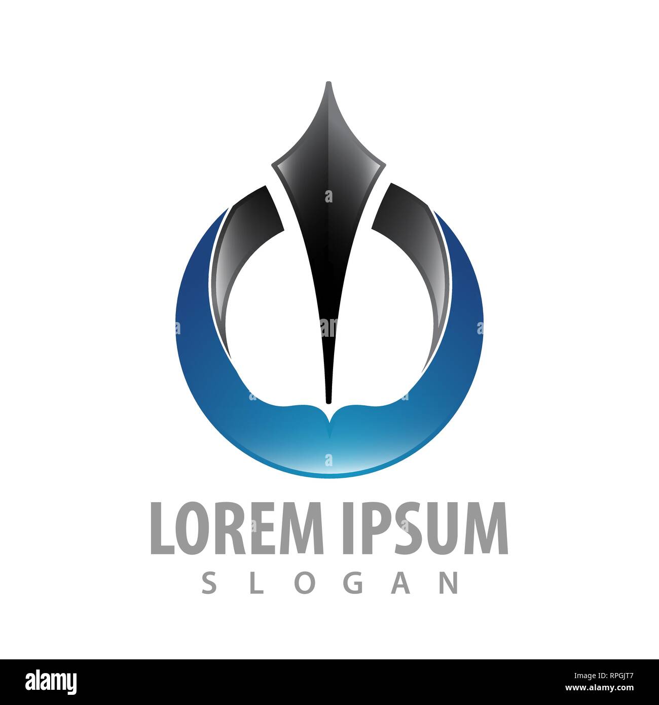 Circle write logo concept design. Symbol graphic template element Stock ...