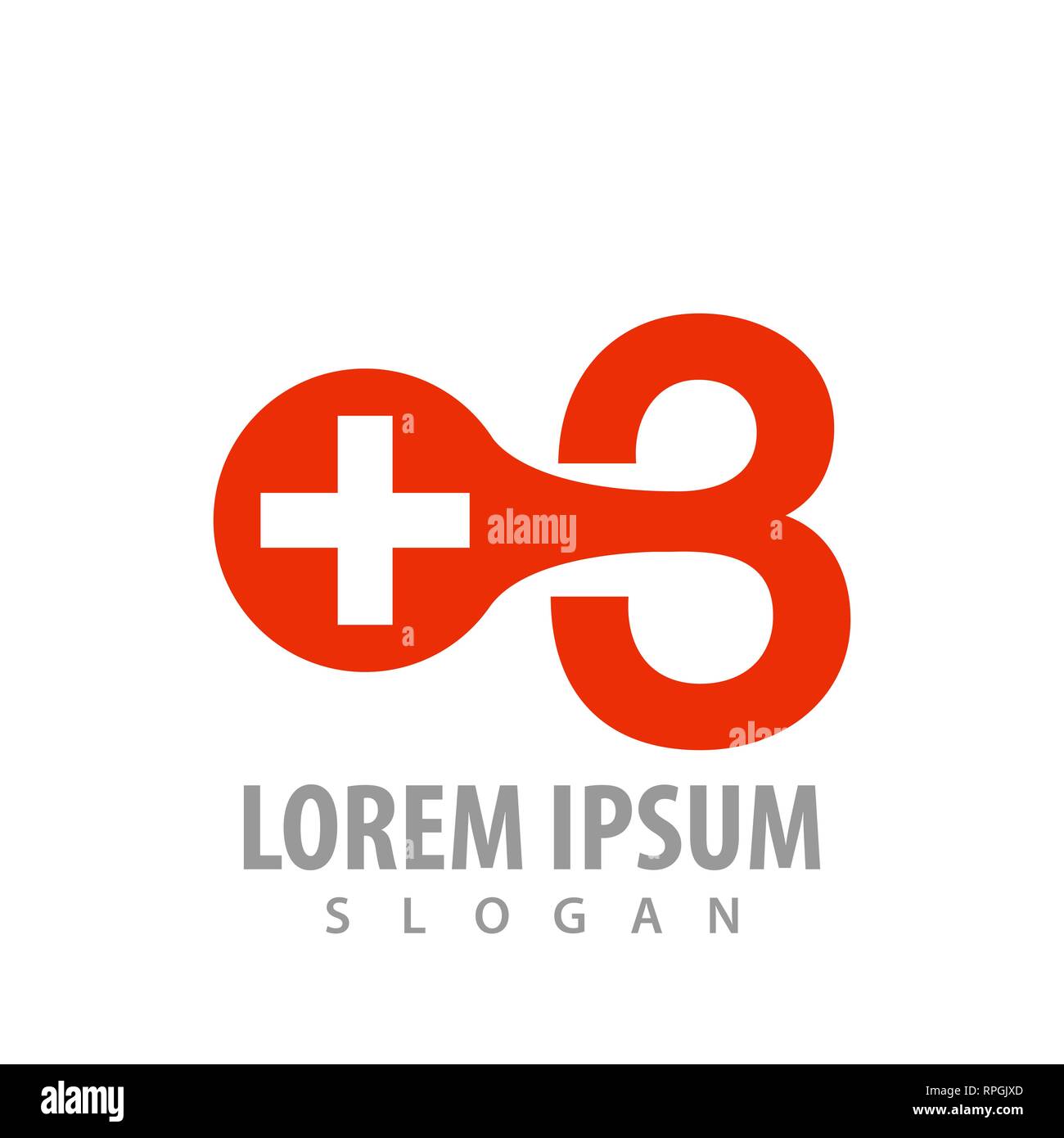 Circle cross and number three logo concept design. Symbol graphic ...