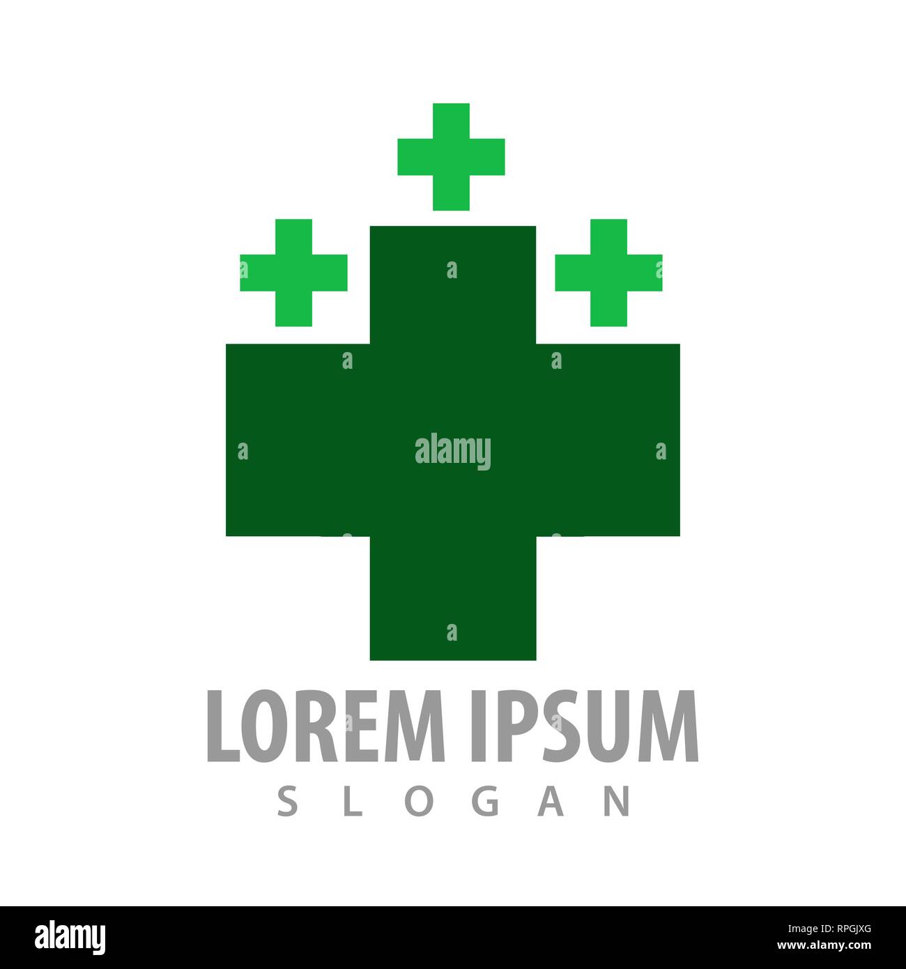 Green Cross logo concept design. Symbol graphic template element Stock ...