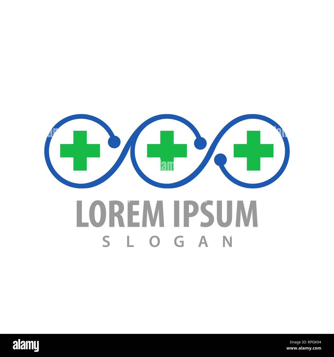 three Circle cross logo concept design. Symbol graphic template element ...