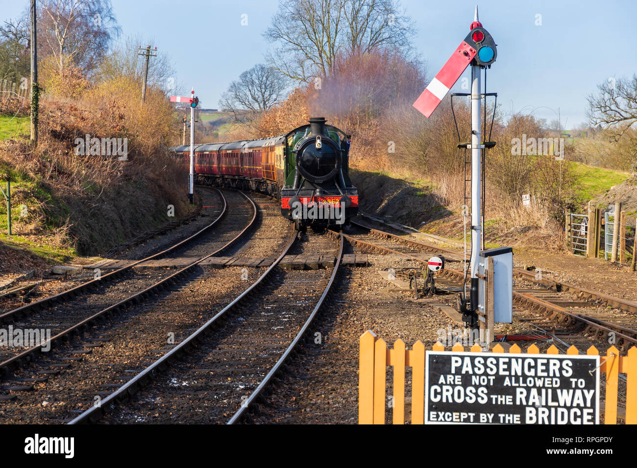 Steam trains on the Severn Valley Railway in the picturesque village of ...