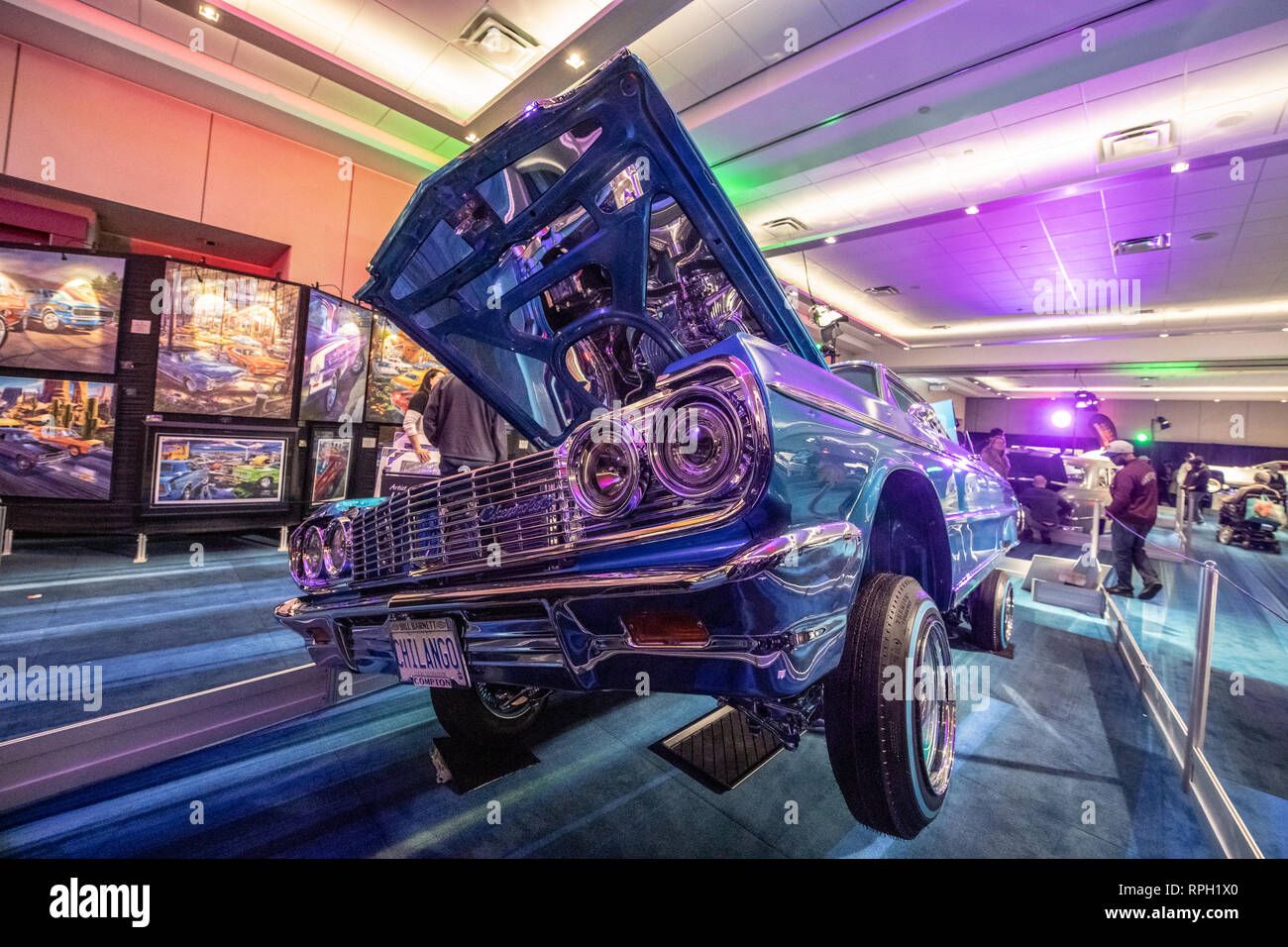 Toronto, Ontario, Canada, February 21, 2019. Custom made low rider car ...