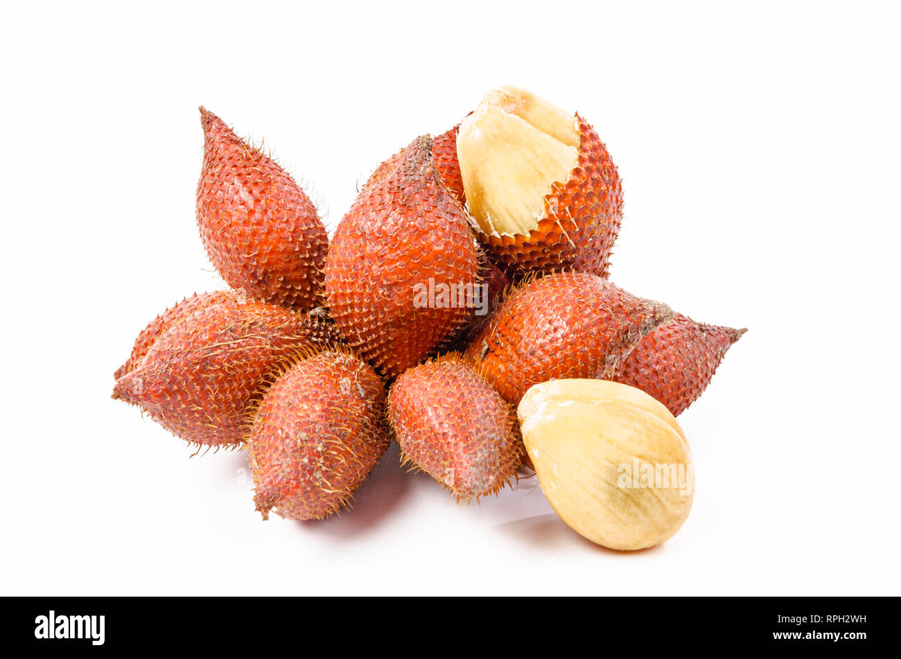 Snake Fruit, Salak or Sala Fruit of Thailand isolated on white ...
