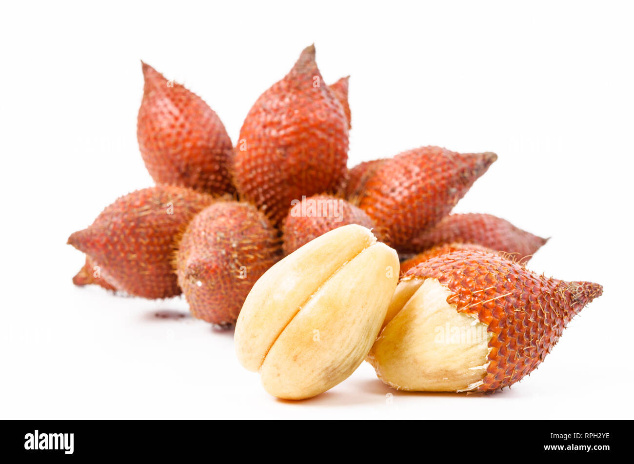Snake Fruit, Salak or Sala Fruit of Thailand isolated on white ...