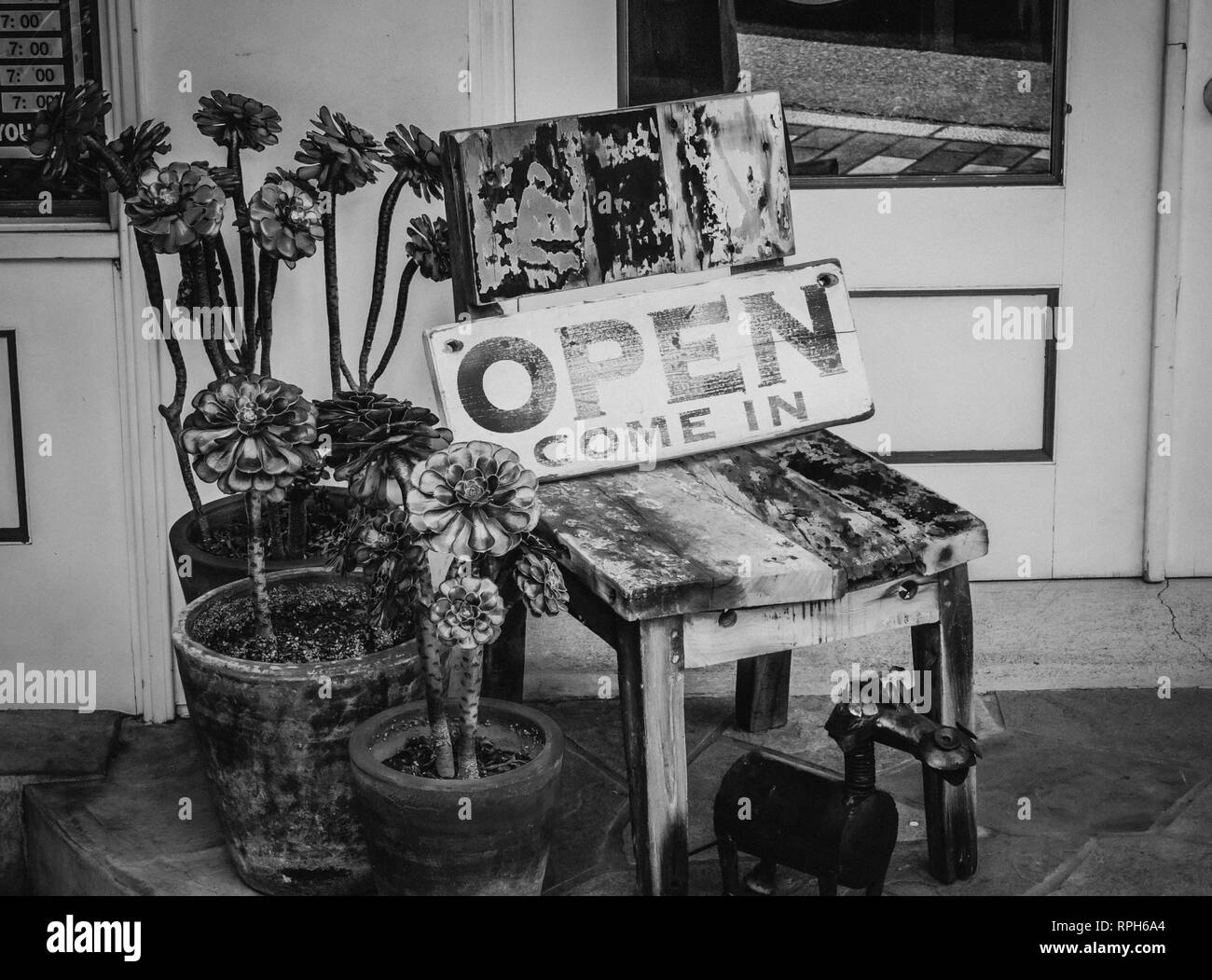 Asian shop sign Black and White Stock Photos & Images - Alamy