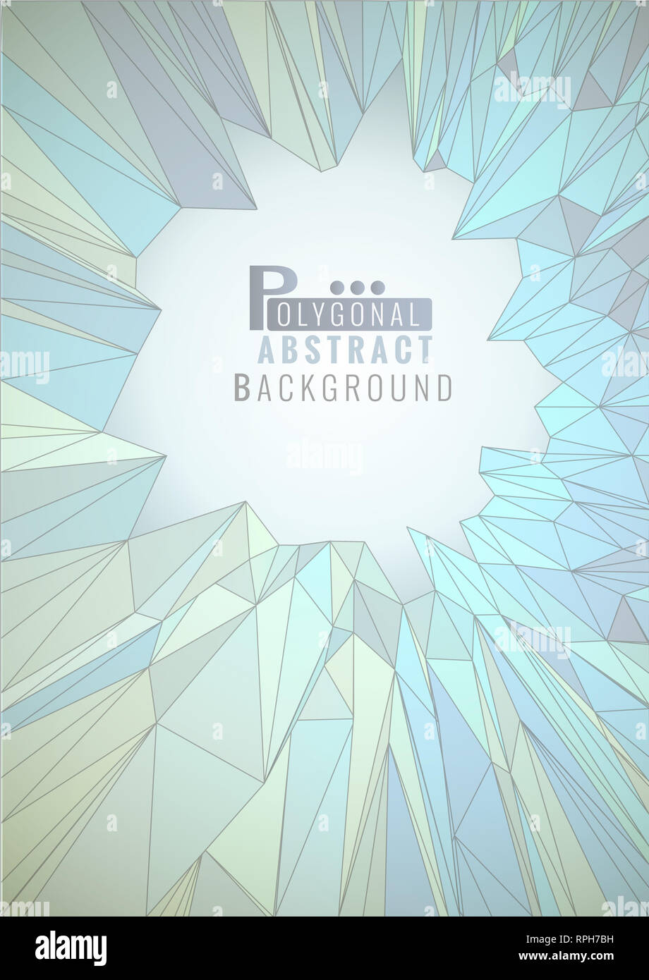 Abstract polygonal breaking and shatter background with blank space for ...