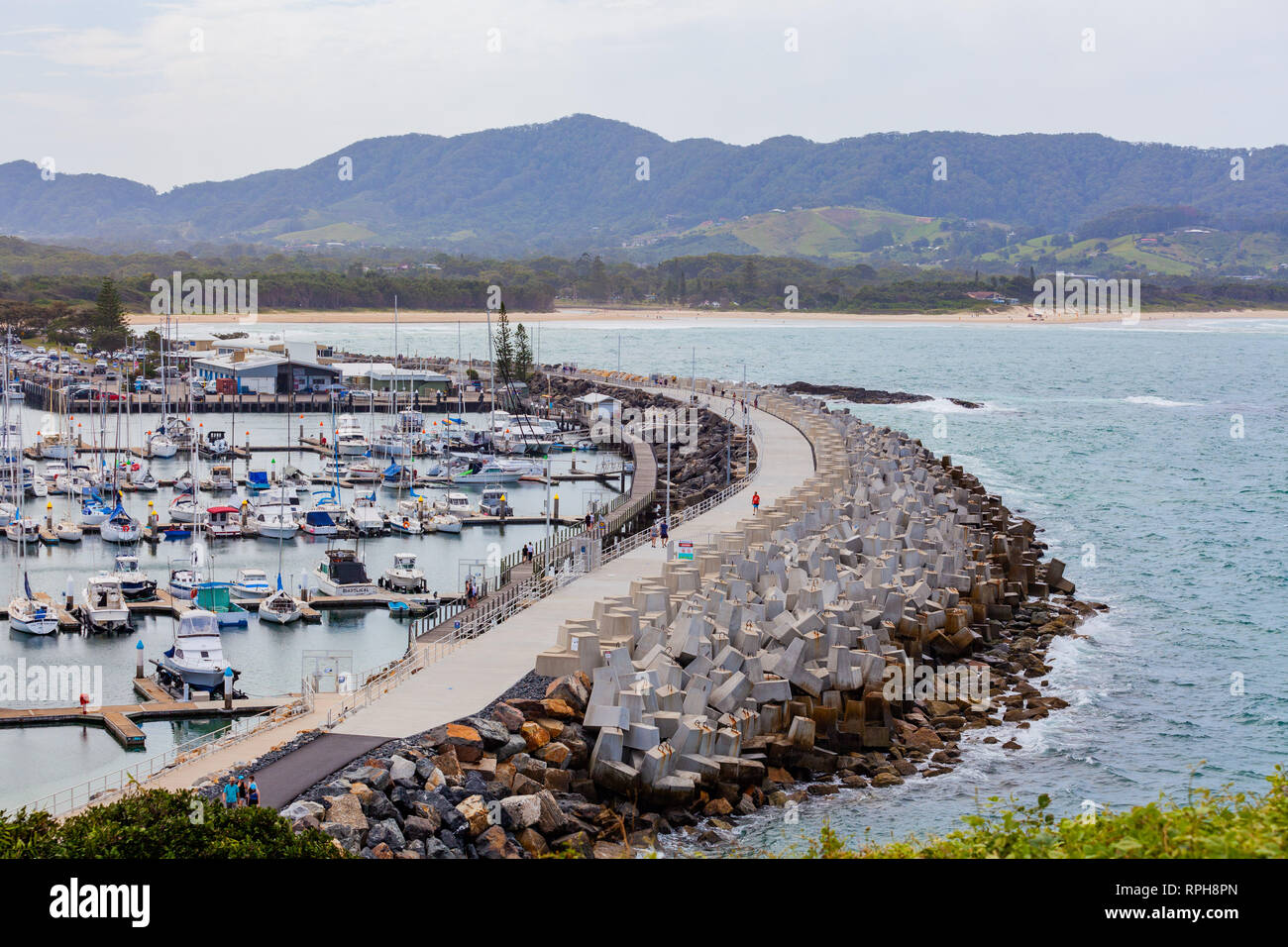 Coffs Harbour international marina and coastline. Coffs Harbour, New ...