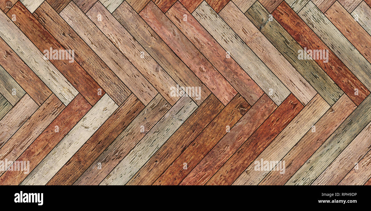 Seamless wood parquet texture (horizontal herringbone colorful old ...