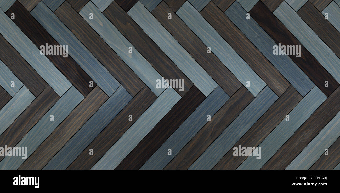 Seamless wood parquet texture horizontal herringbone deep blue Stock ...