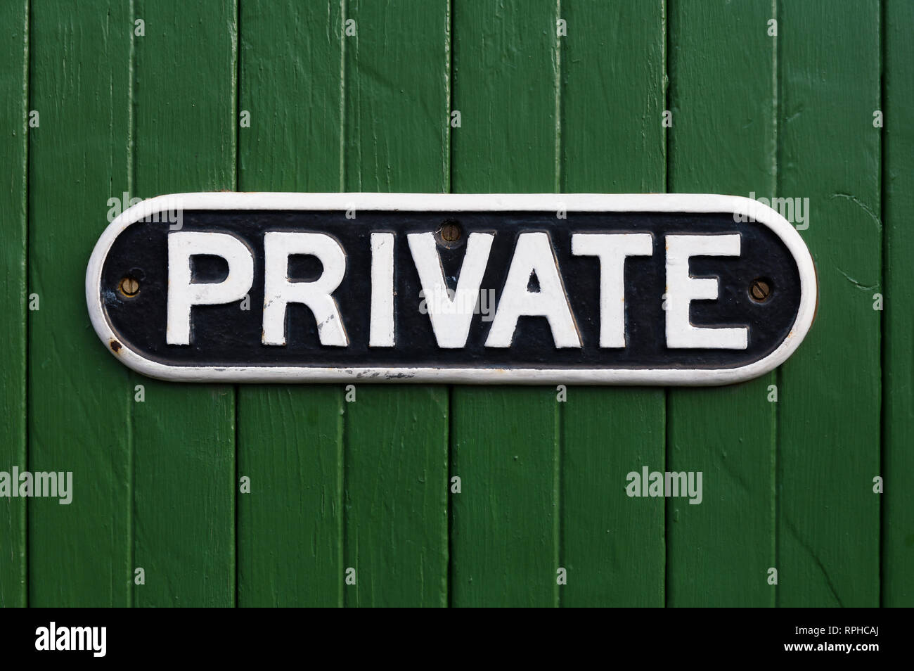 A traditional private sign Stock Photo - Alamy
