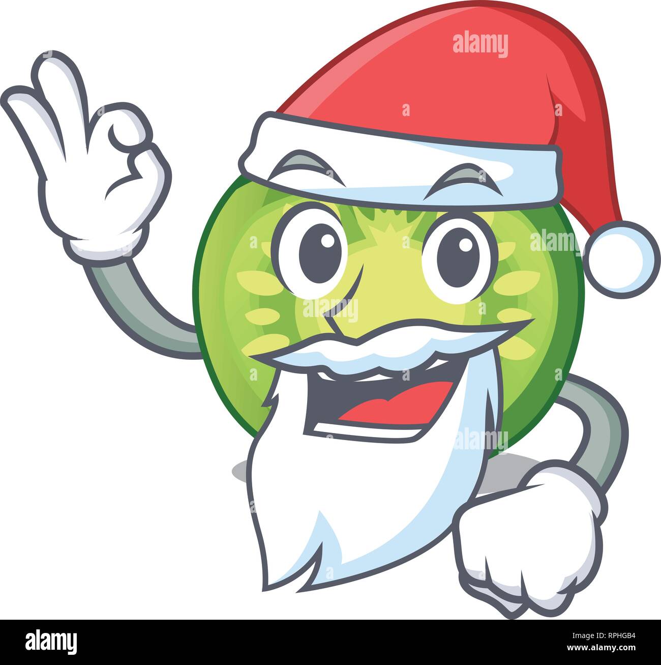 Santa green tomato slices isolated with mascot Stock Vector Image & Art ...
