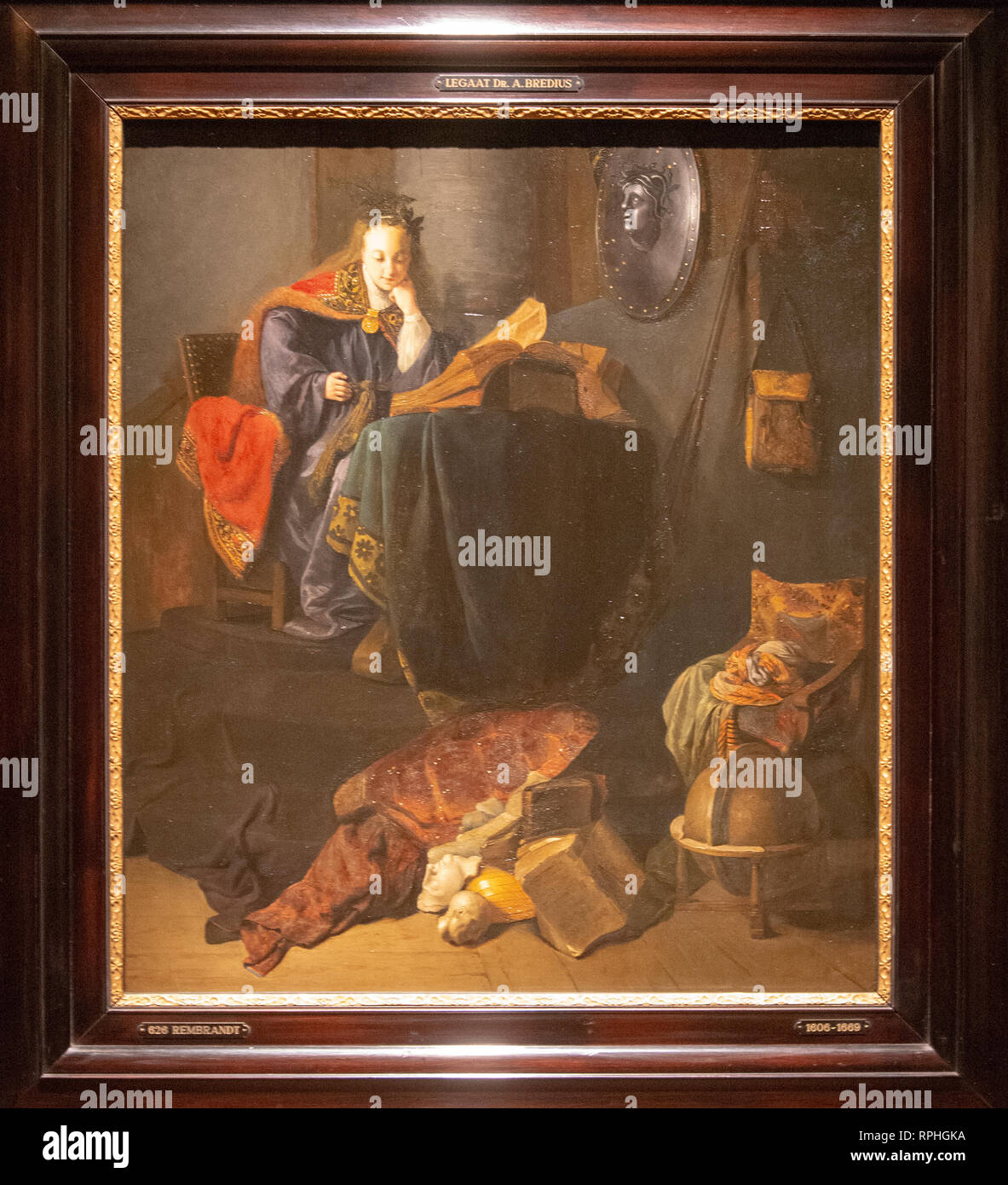 minerva by painter Rembrandt van Rijn Stock Photo - Alamy