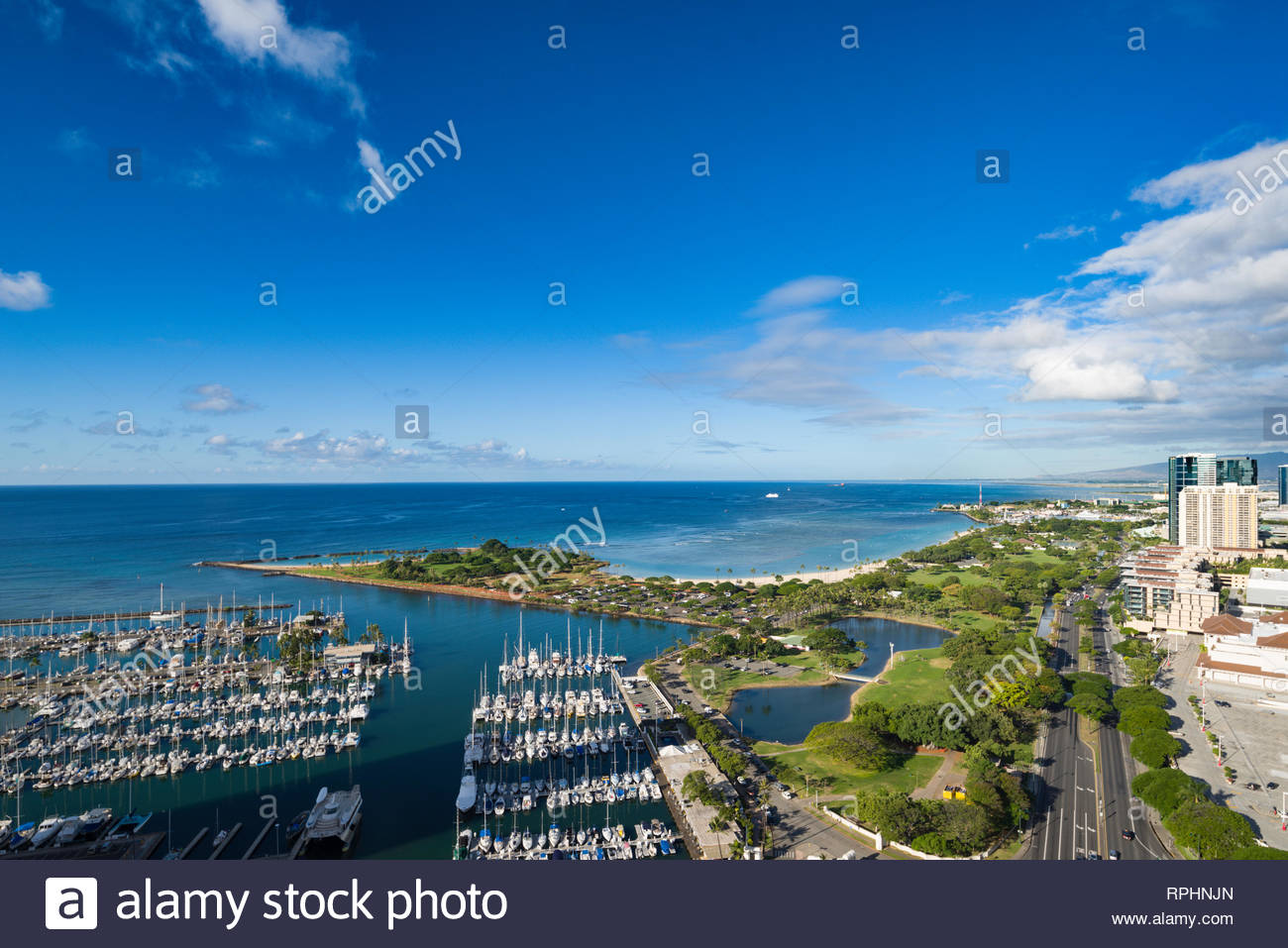 Magic Island Ala Moana Beach Park High Resolution Stock Photography and ...