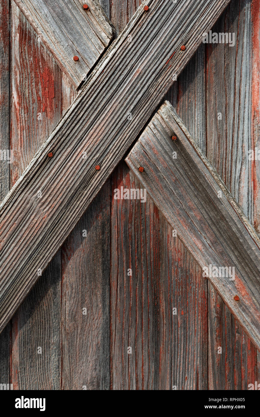 Weathered wood on exterior of old barn in rural Illinois Stock Photo ...