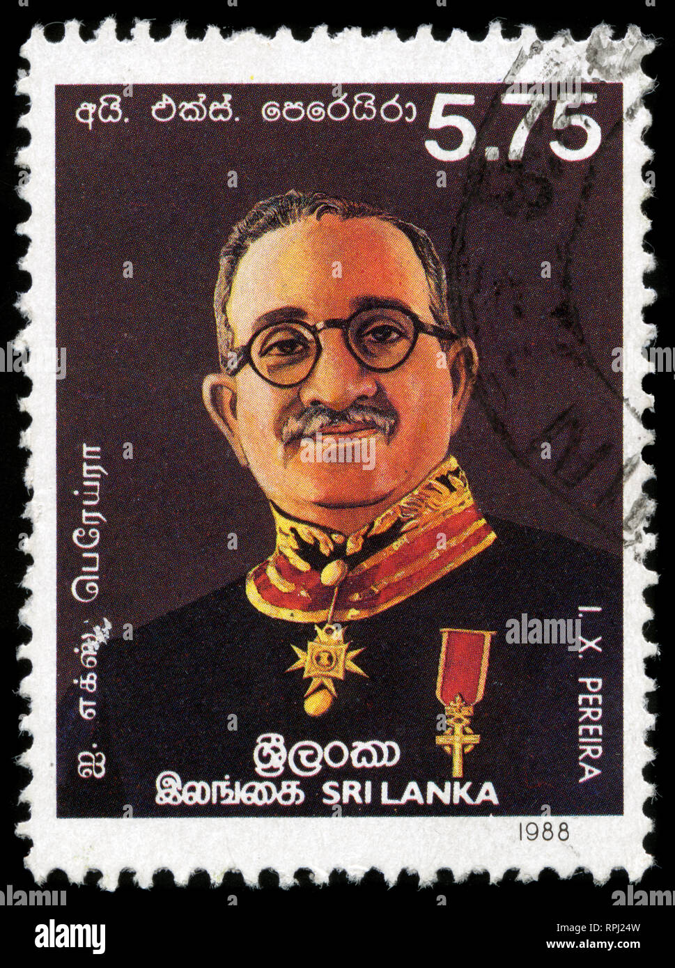 Postmarked stamp from Sri Lanka issued in 1988 Stock Photo - Alamy