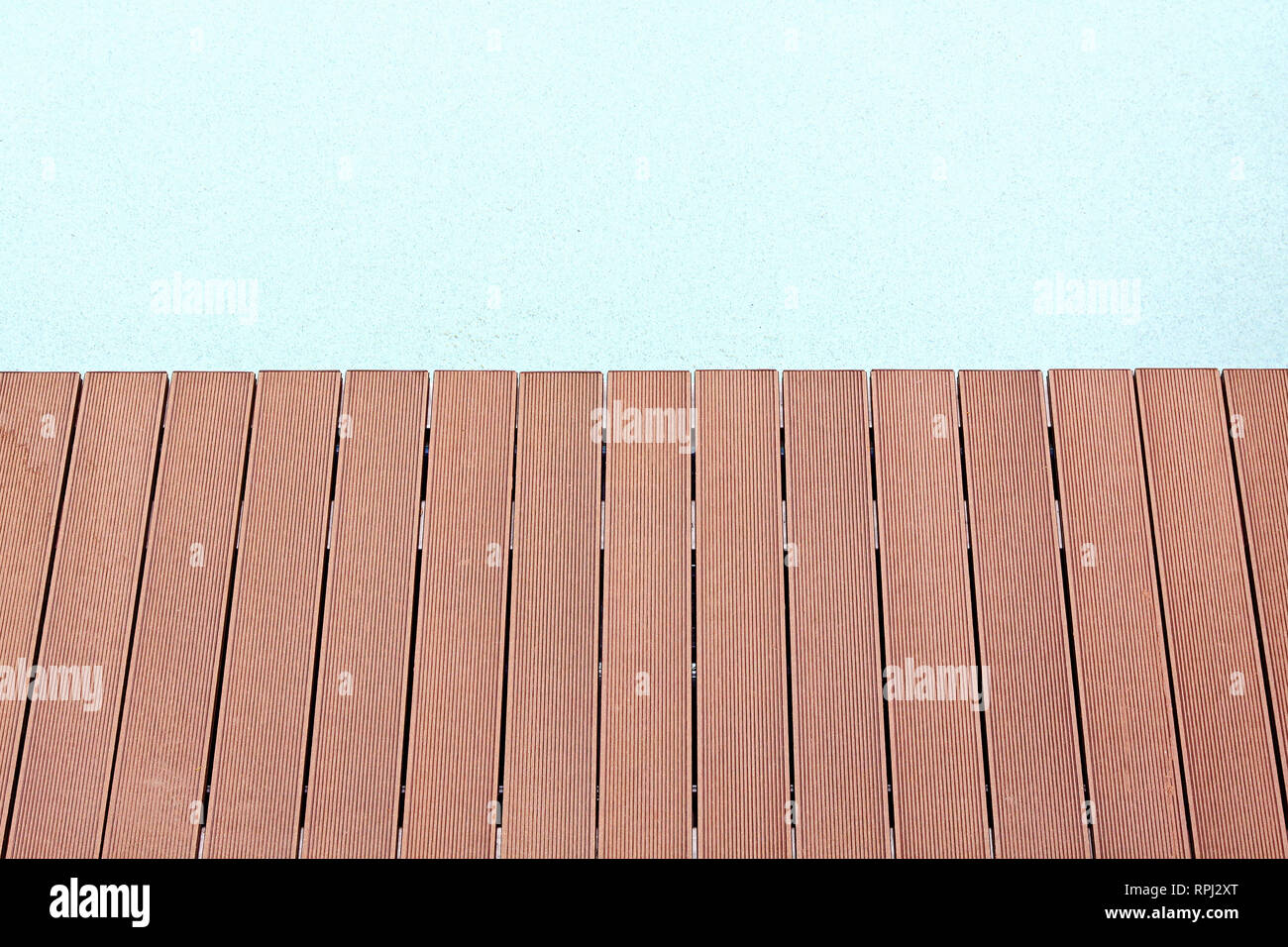 Brown wood plank boards around swimming pool Stock Photo - Alamy