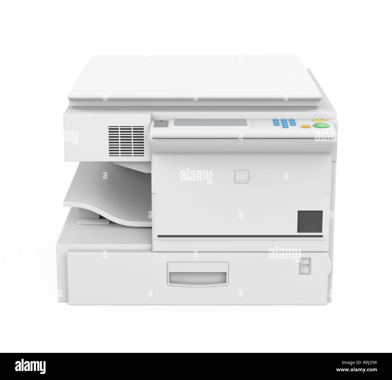 Multifunction Printer Isolated Stock Photo - Alamy