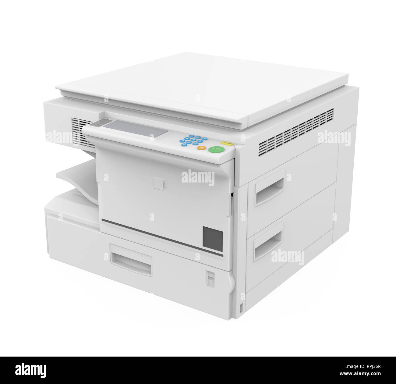 Multifunction Printer Isolated Stock Photo - Alamy
