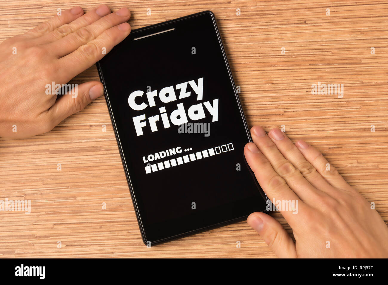 Crazy Friday loading Stock Photo - Alamy