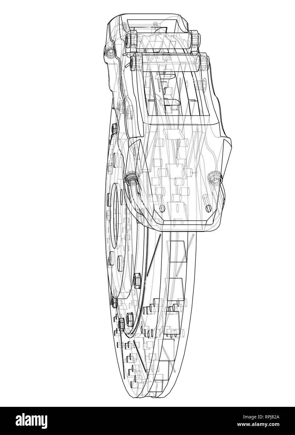 Brake disc outline. Vector rendering of 3d Stock Vector Image & Art - Alamy