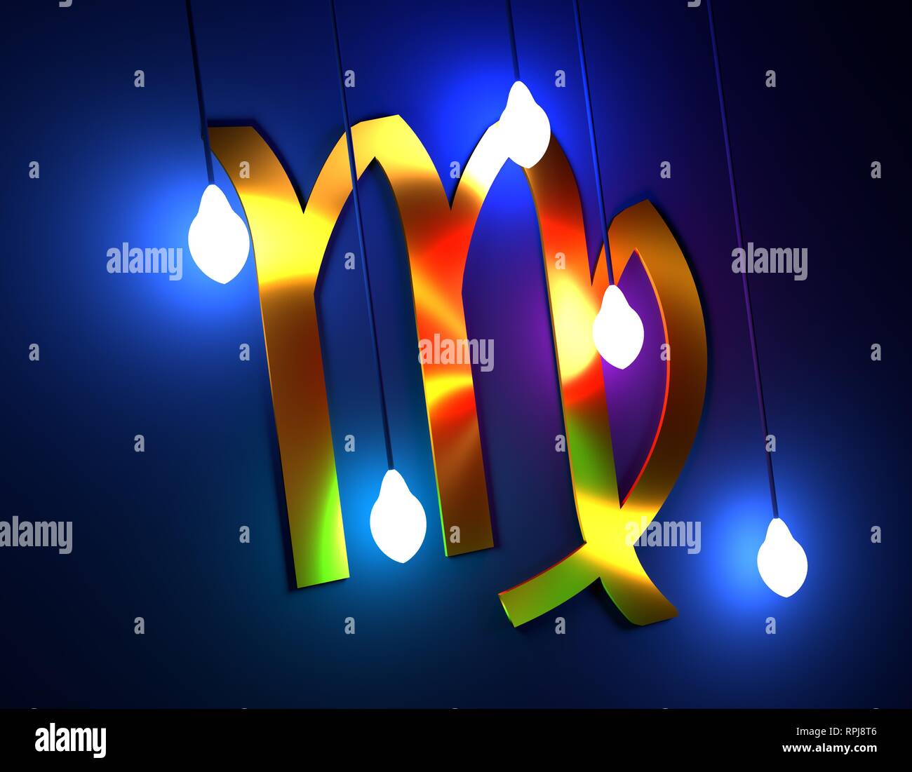 Virgo astrology symbol Stock Photo - Alamy