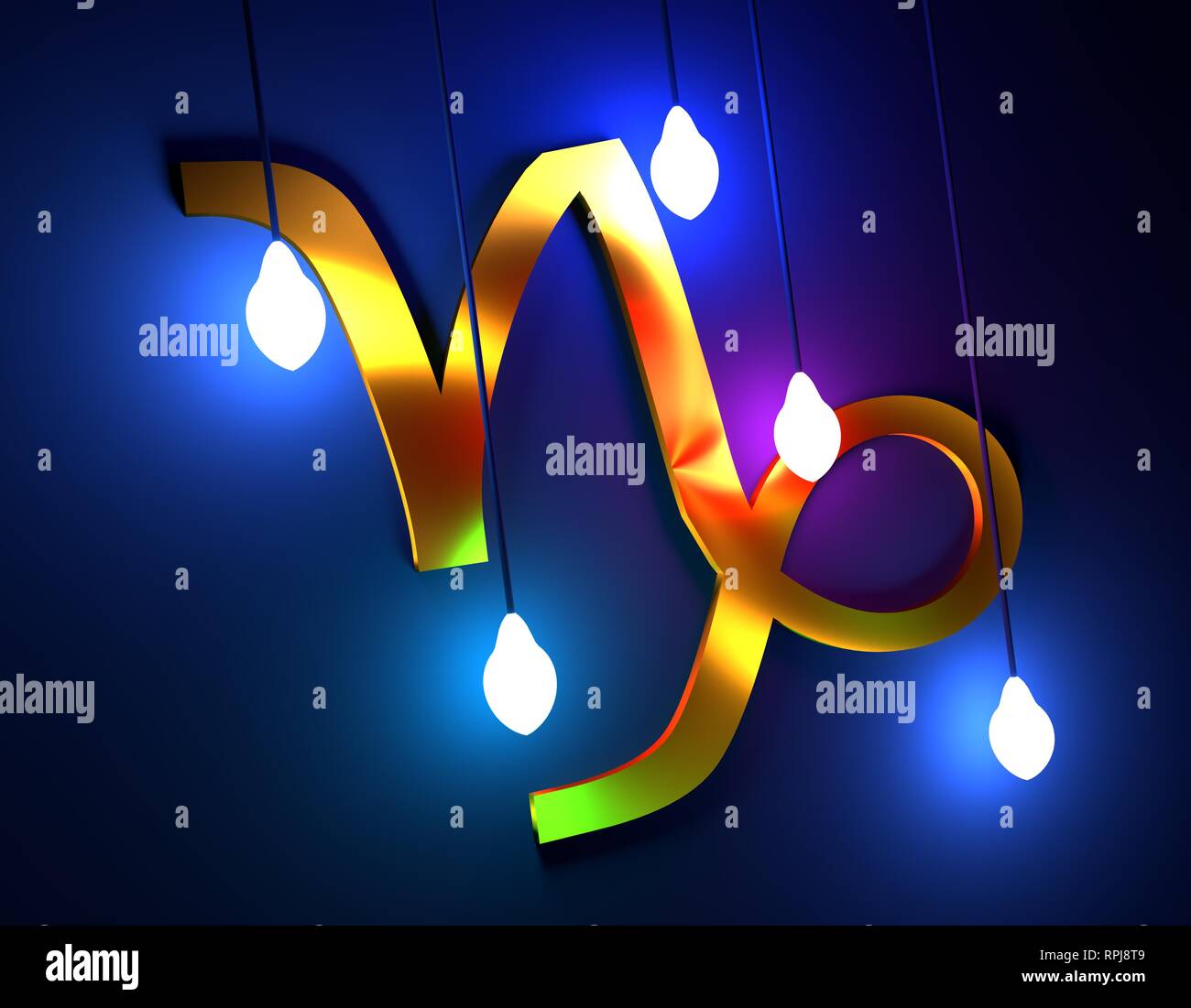 Capricorn astrology symbol Stock Photo - Alamy