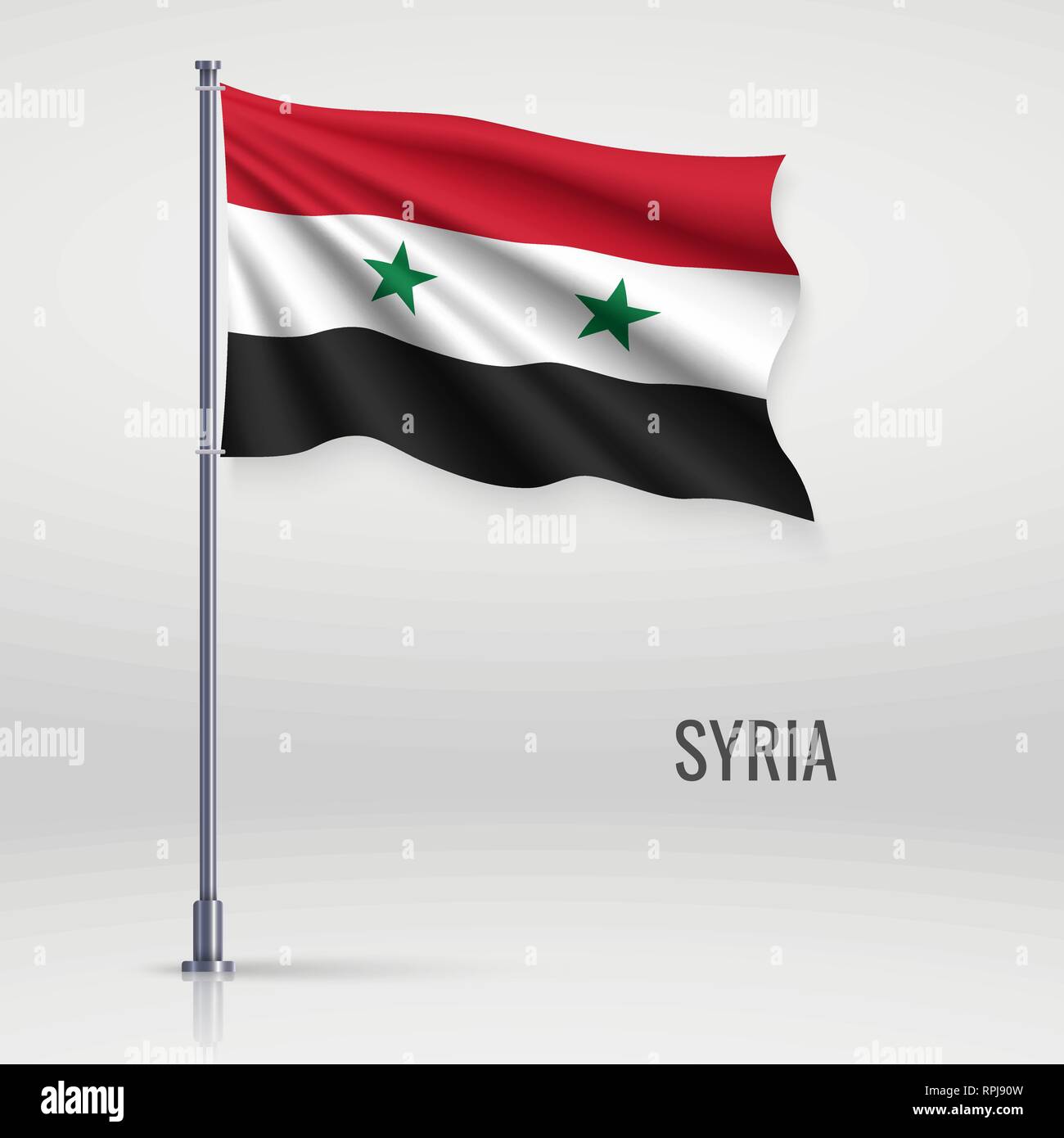 Syria flagpole vector hi-res stock photography and images - Alamy