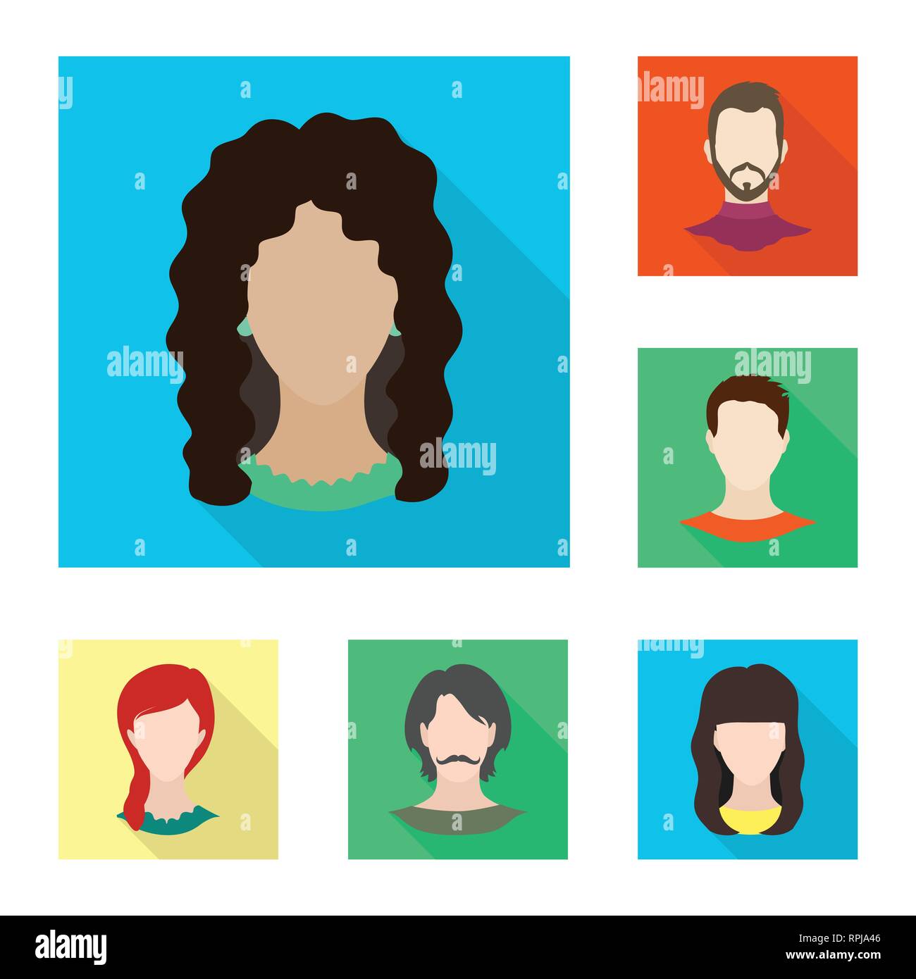 Vector design of avatar and dummy logo. Collection of avatar and figure ...