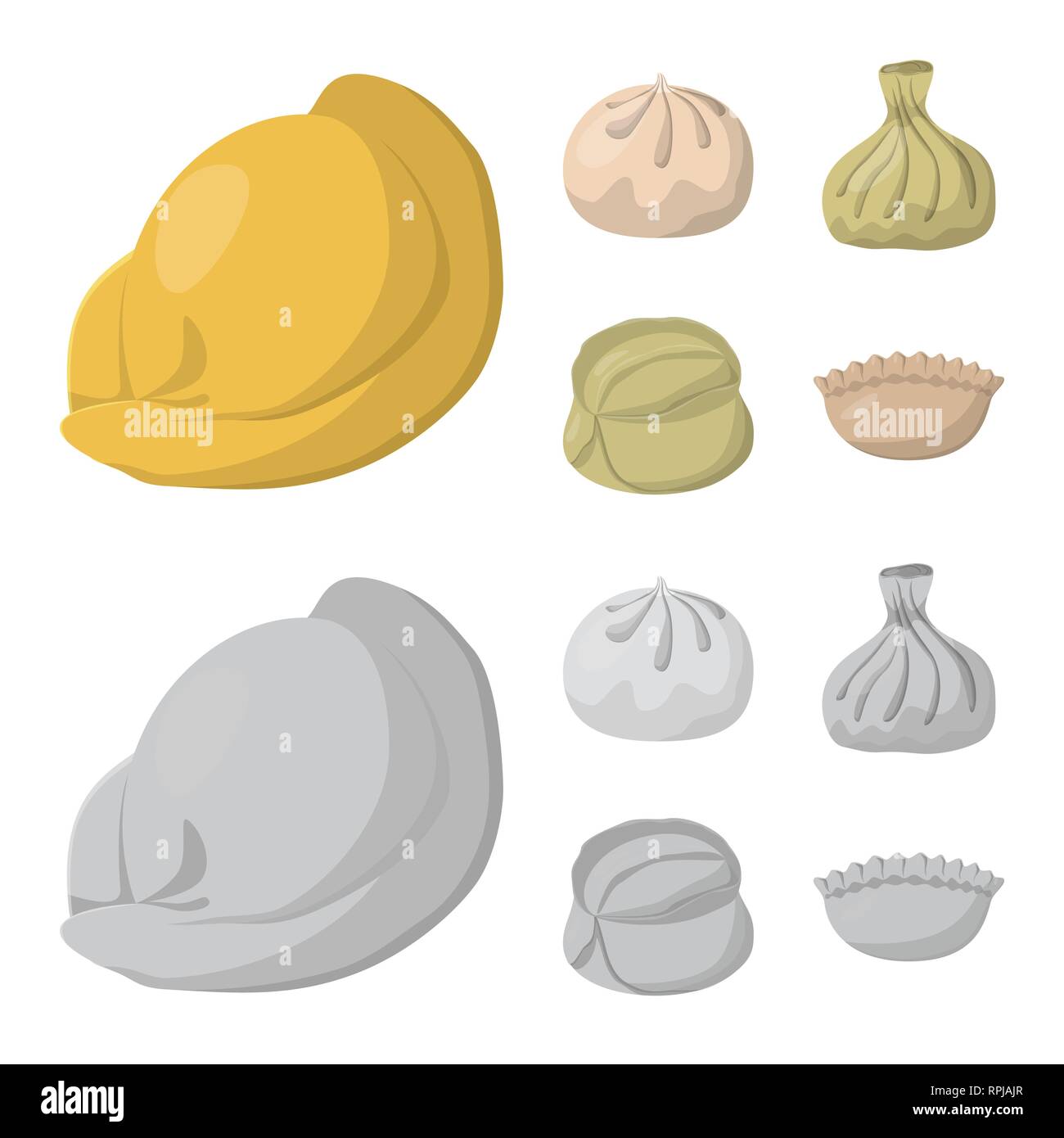 Vector design of products and cooking logo. Collection of products and ...