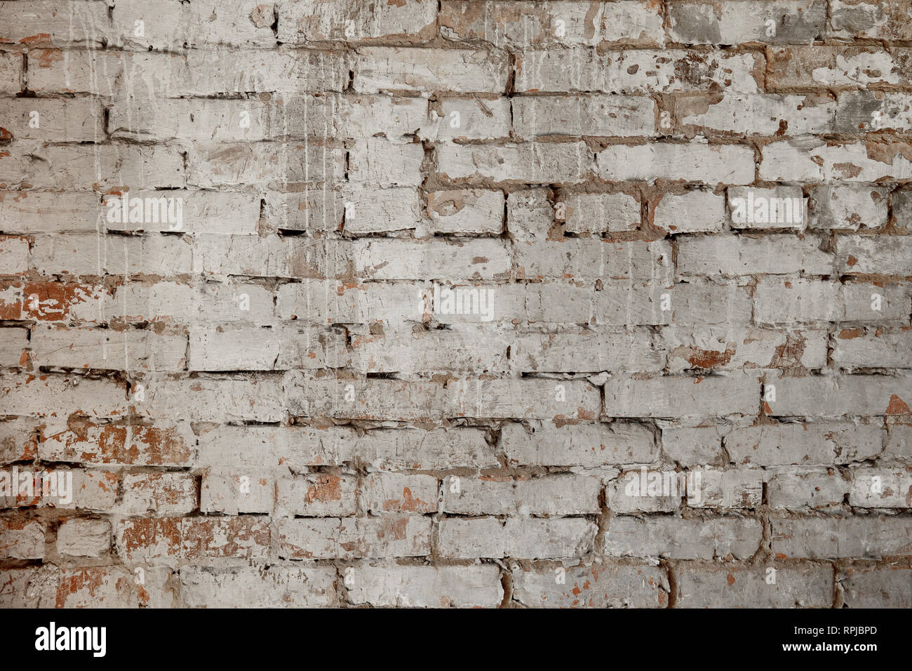 Weathered texture of stained old dark brown and red brick wall ...