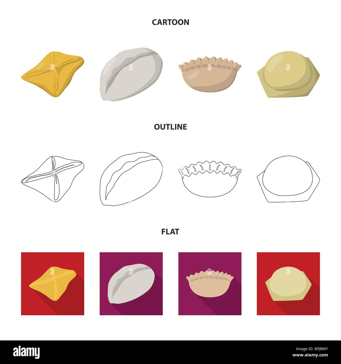 Vector design of products and cooking symbol. Set of products and ...