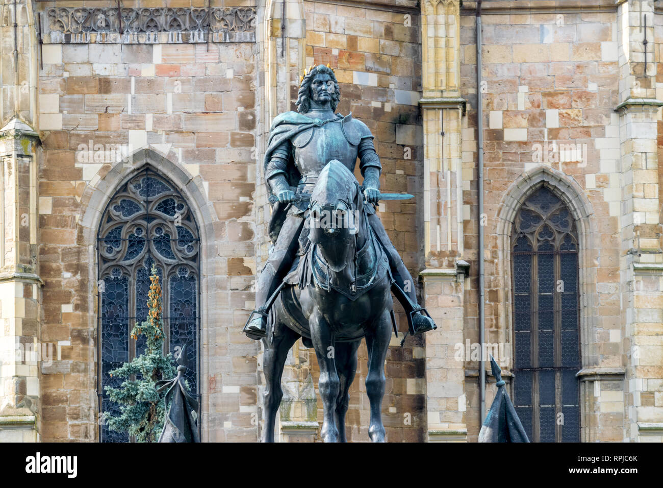 The Matthias Corvinus Monument by Janos Fadrusz in Cluj-Napoca, Romania ...