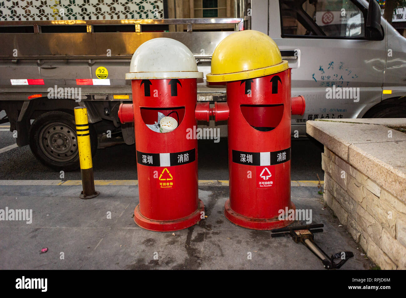 Rubbish bins in the shape of fire hydrants to promote fire safety in ...