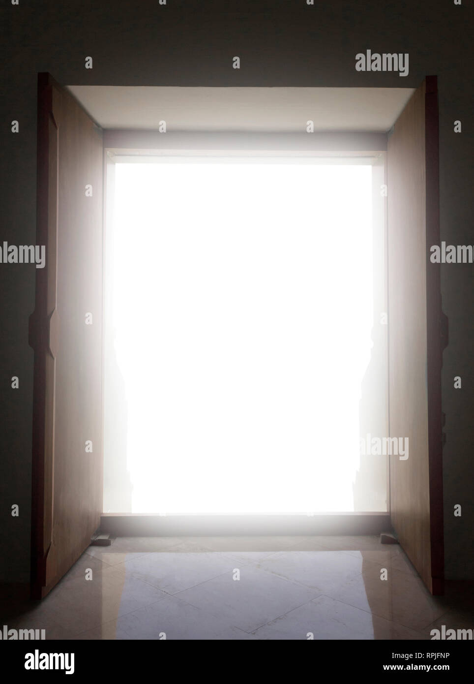 open door to light Stock Photo - Alamy