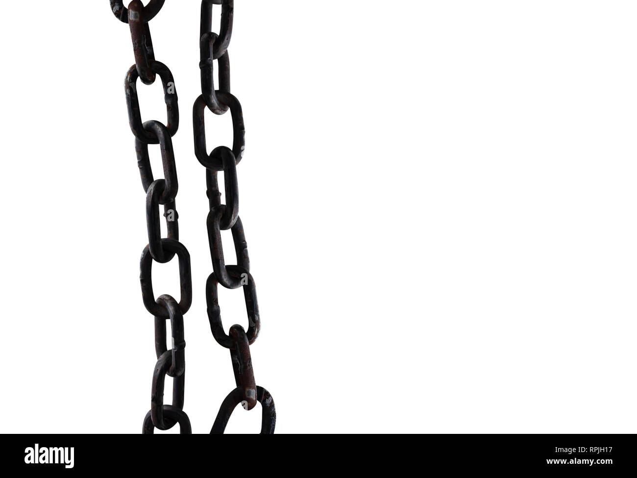 Old rusty chains Cut Out Stock Images & Pictures - Alamy
