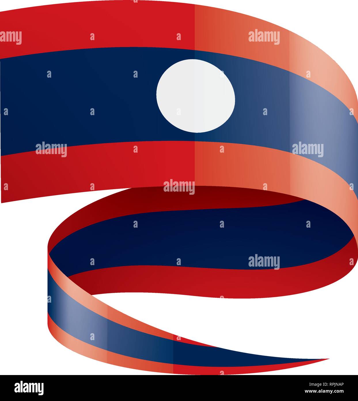 Laos flag, vector illustration on a white background Stock Vector Image ...