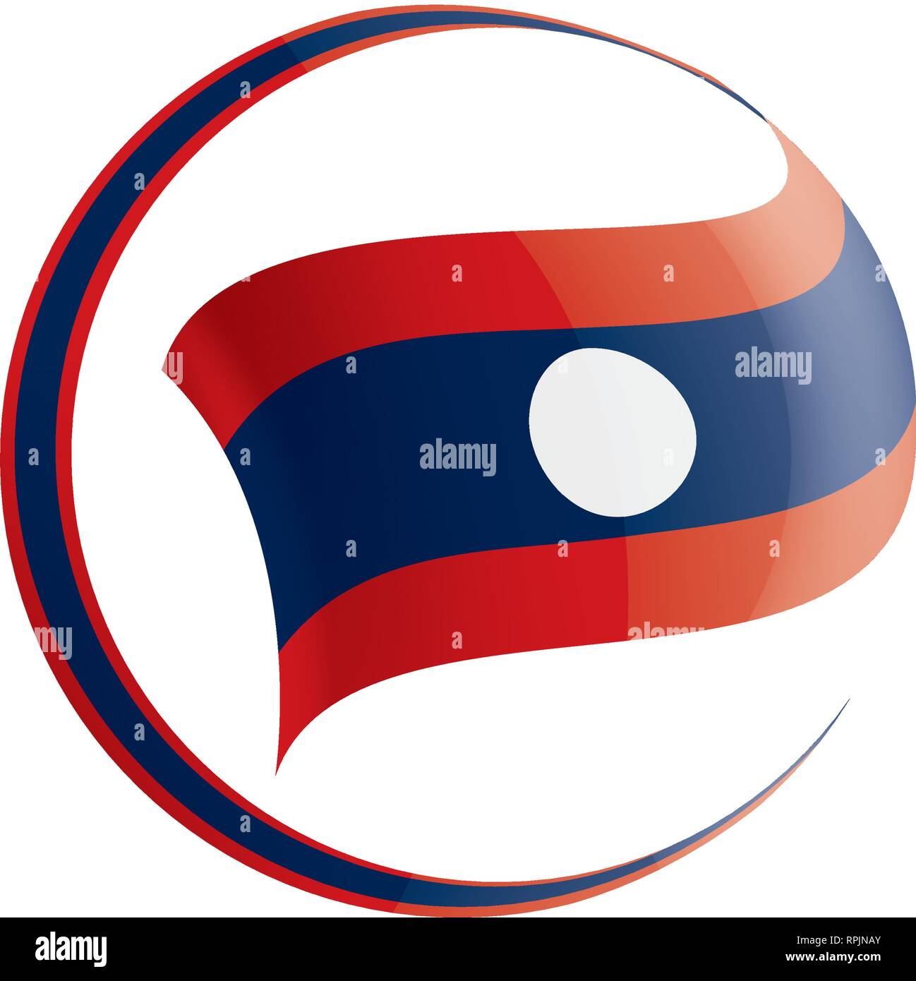 Laos flag, vector illustration on a white background Stock Vector Image ...