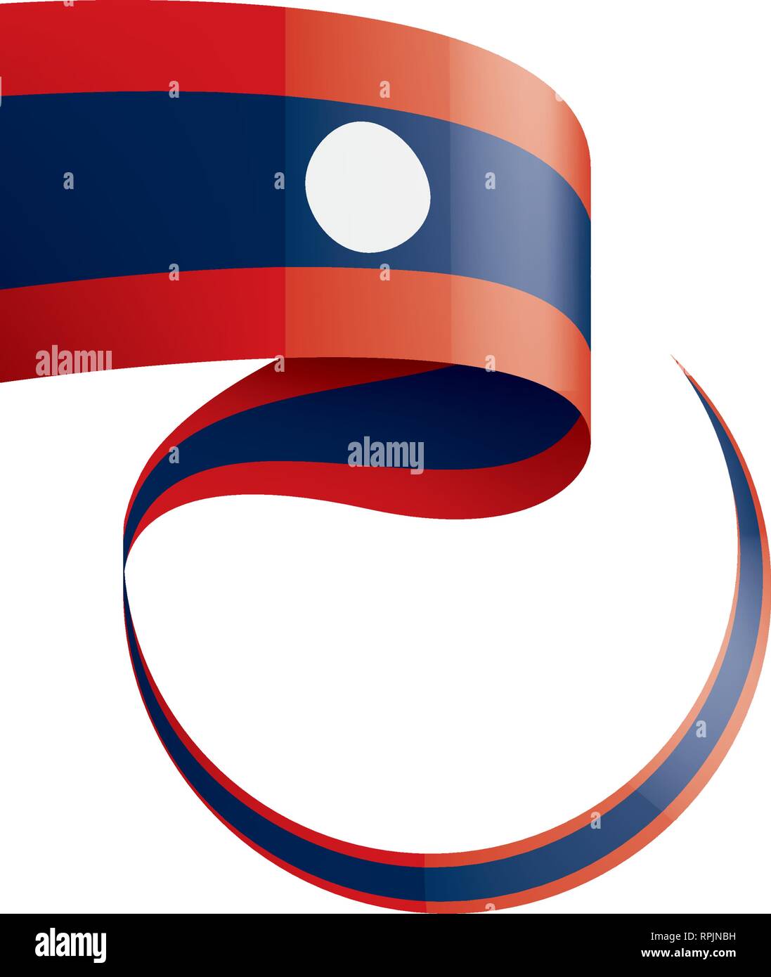 Laos flag, vector illustration on a white background Stock Vector Image ...