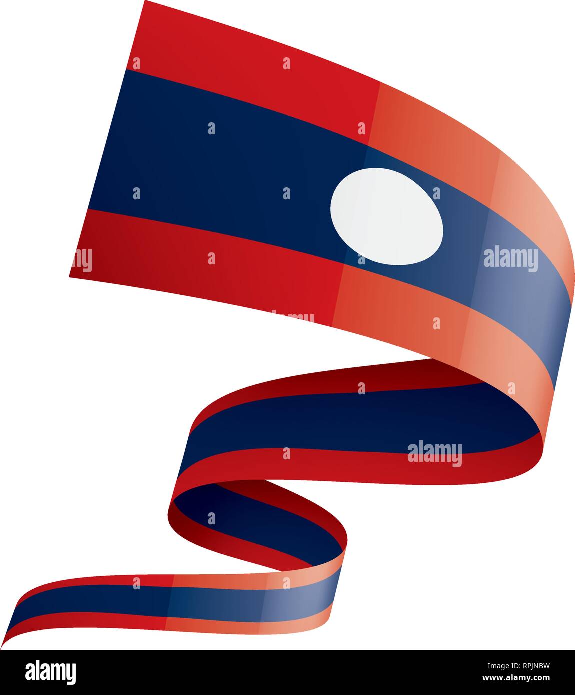 Laos flag, vector illustration on a white background Stock Vector Image ...